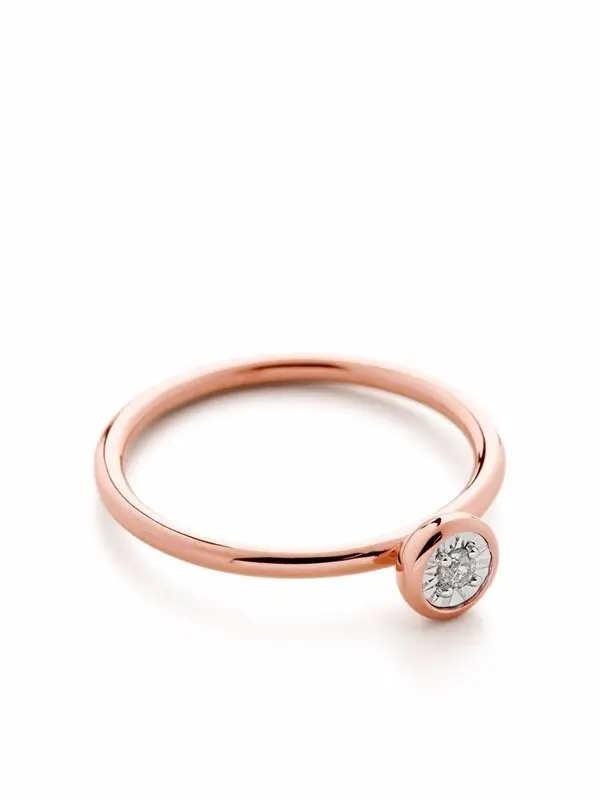 Monica Vinader Diamond Essential Ring - Pink