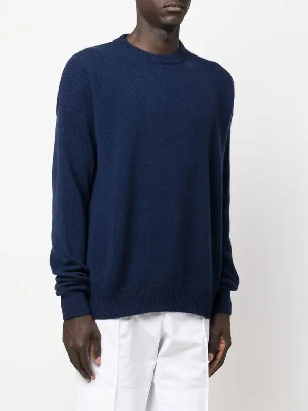 JIL SANDER Crew Neck Cashmere Jumper - Blue