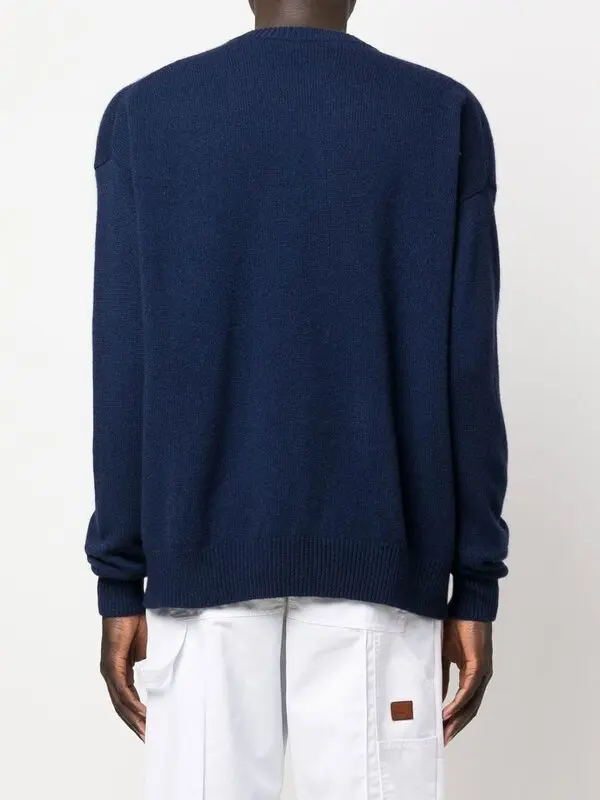 JIL SANDER Crew Neck Cashmere Jumper - Blue