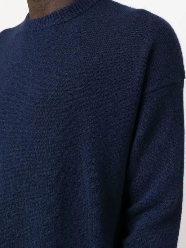 JIL SANDER Crew Neck Cashmere Jumper - Blue