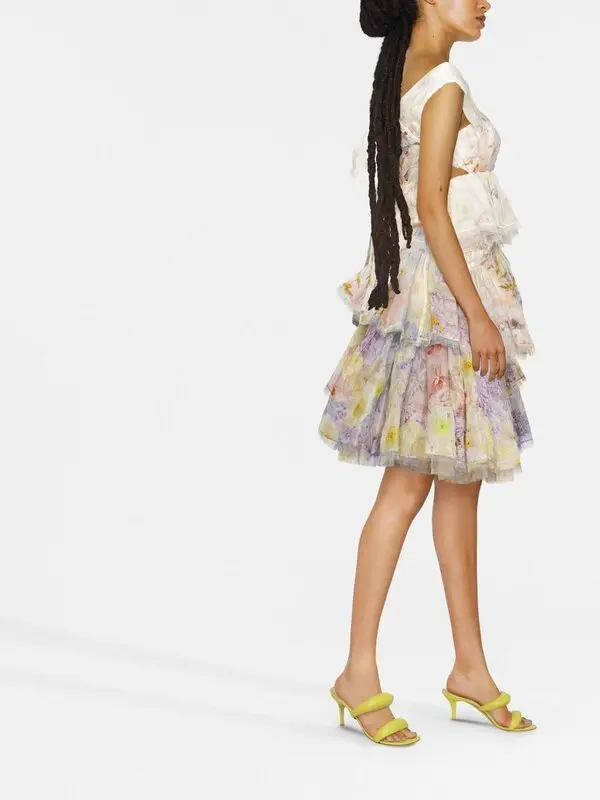 Zimmermann Rhythmic Asymmetric Mini Dress