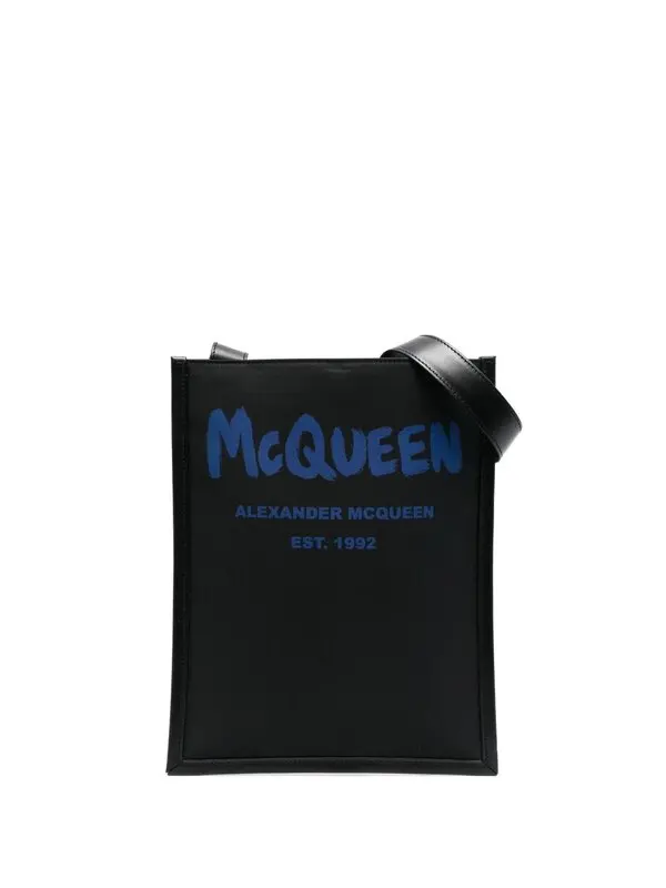 Alexander McQueen Logo-print Messenger Bag - Black