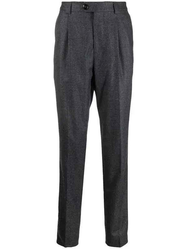 Brunello Cucinelli Pleat Detail Tailored Trousers - Grey