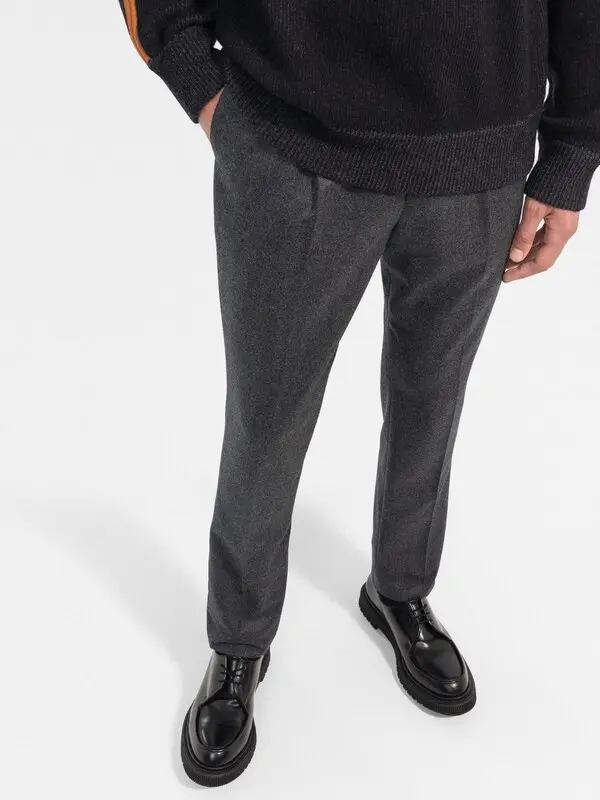 Brunello Cucinelli Pleat Detail Tailored Trousers - Grey