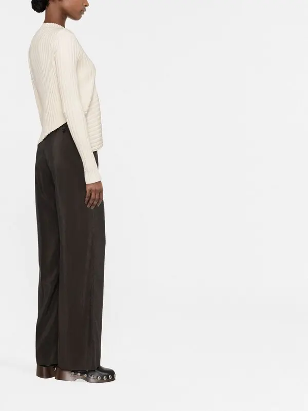Stella McCartney Asymmetric-hem Ribbed Top