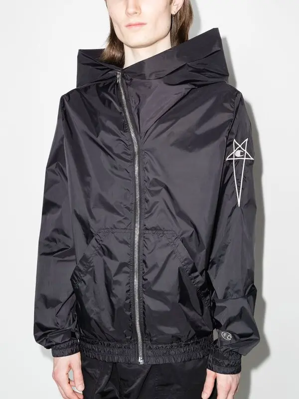 Rick Owens Logo Hooded Jacket