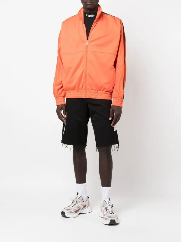 Heron Preston Logo-stripe Zipped Track Jacket - Orange