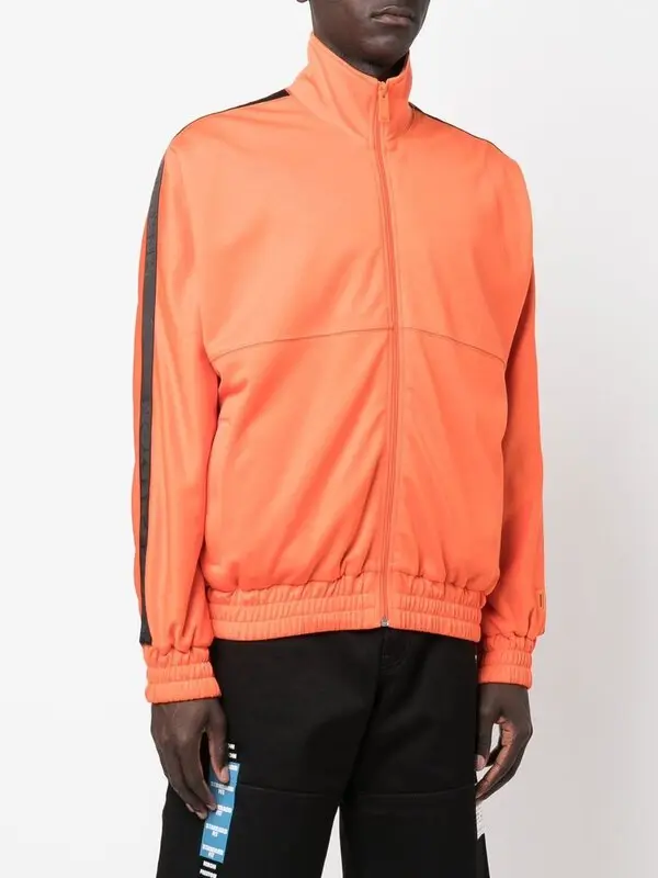 Heron Preston Logo-stripe Zipped Track Jacket - Orange