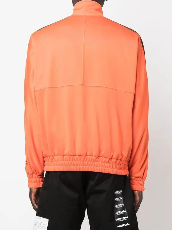Heron Preston Logo-stripe Zipped Track Jacket - Orange