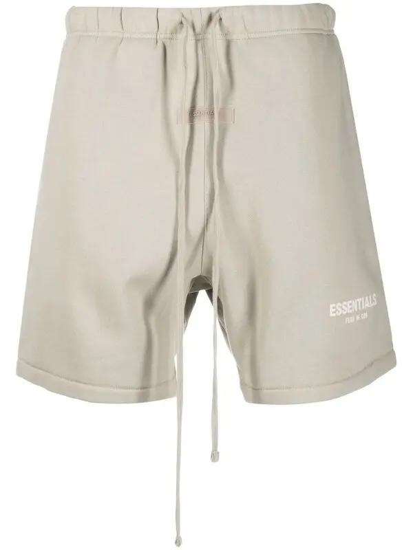Fear Of God Logo-patch Track Shorts - Green
