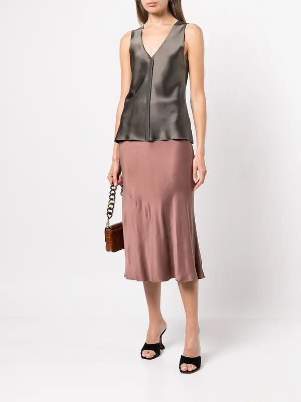 Voz Silk Tank Top - Grey