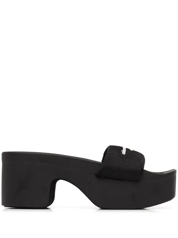 Alexander Wang Logo-print Strap Slides