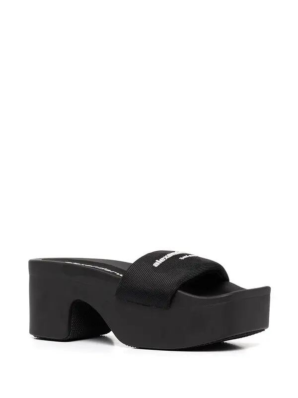 Alexander Wang Logo-print Strap Slides