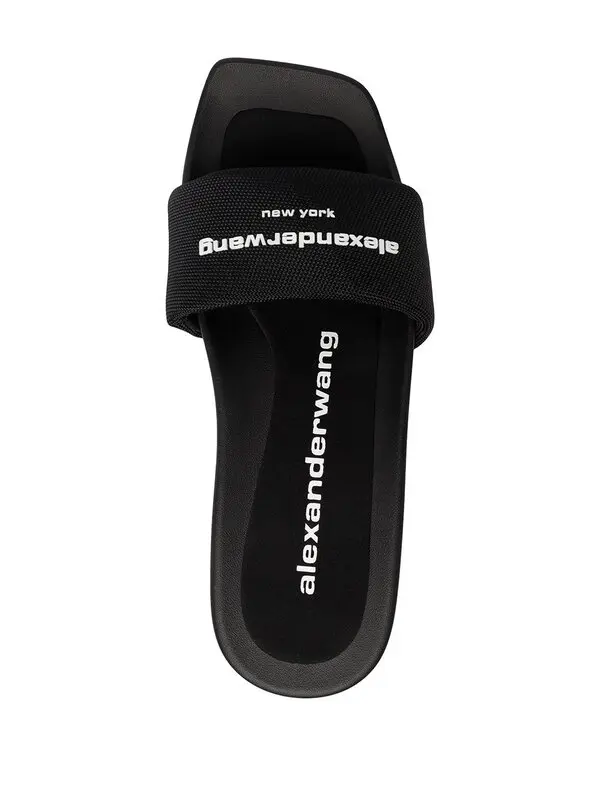 Alexander Wang Logo-print Strap Slides
