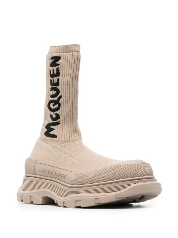 Alexander McQueen Tread Sock-style Boots - Neutrals