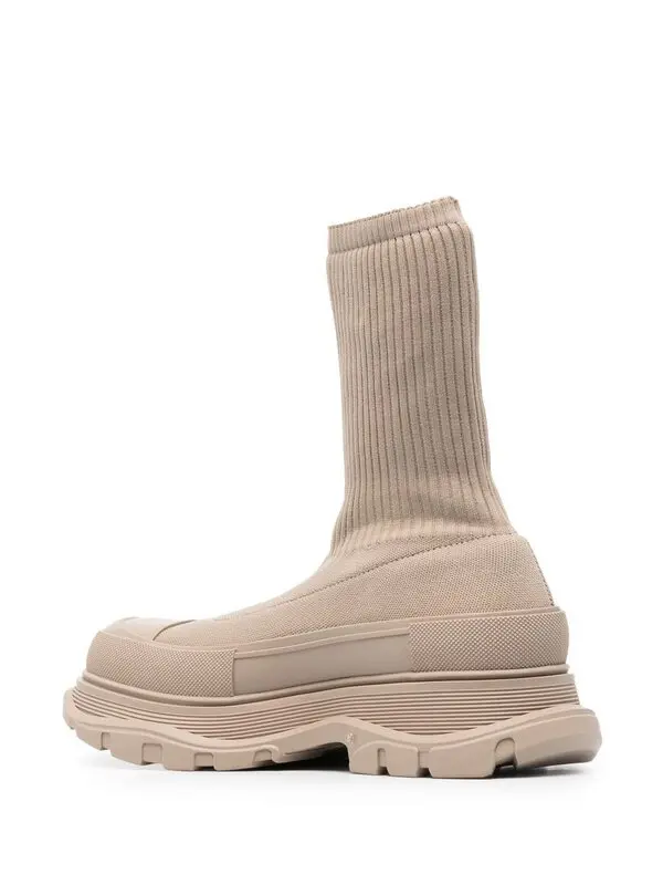 Alexander McQueen Tread Sock-style Boots - Neutrals