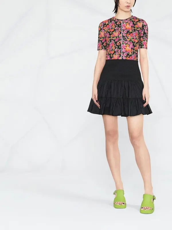 Maje Ruffle-detail Smocked Miniskirt