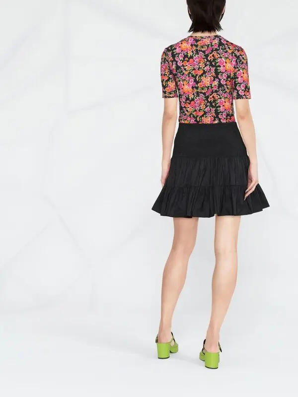 Maje Ruffle-detail Smocked Miniskirt
