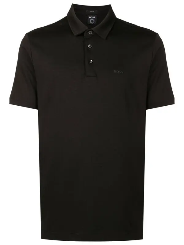 BOSS Logo-print Polo Shirt - Black