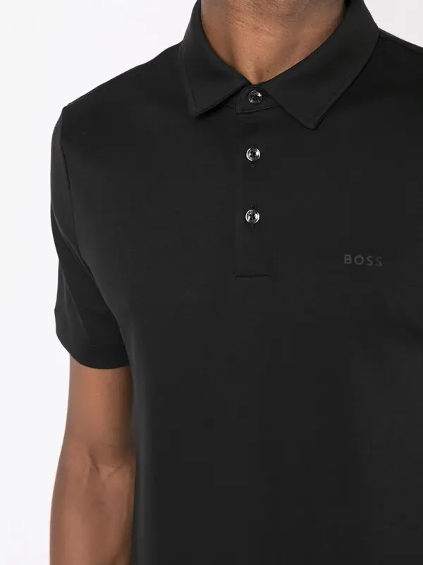 BOSS Logo-print Polo Shirt - Black