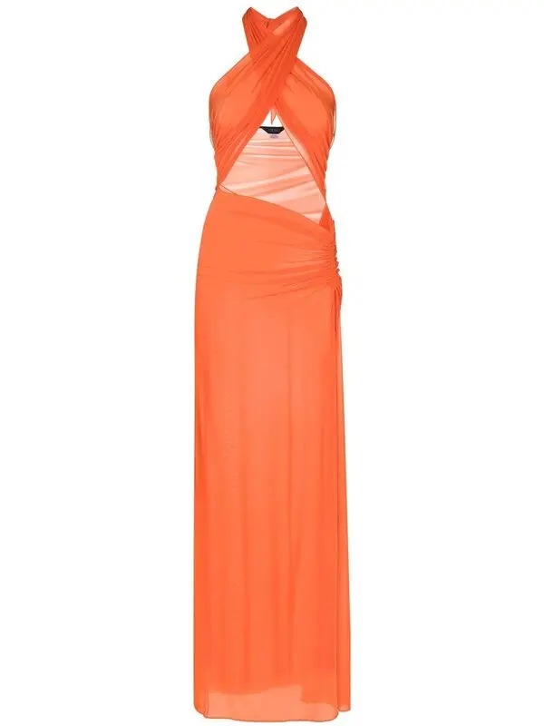 KIM SHUI Halterneck Meh Wrap Gown
