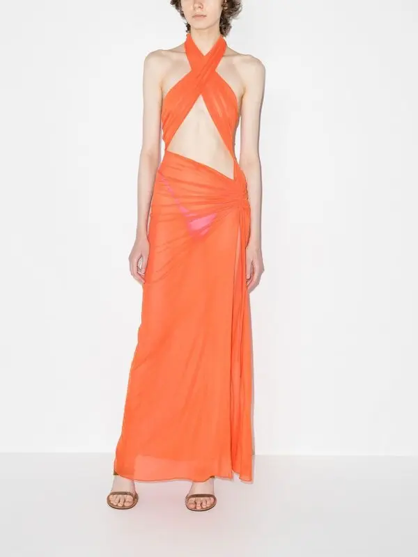 KIM SHUI Halterneck Meh Wrap Gown