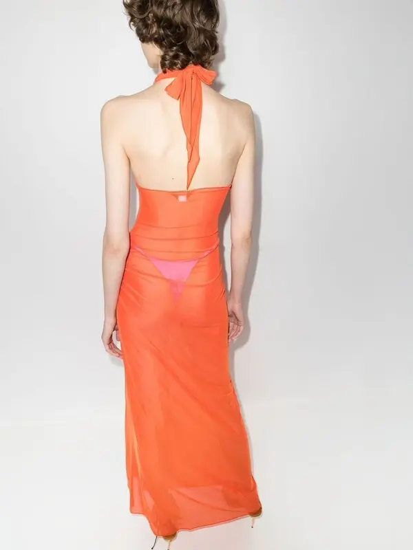 KIM SHUI Halterneck Meh Wrap Gown