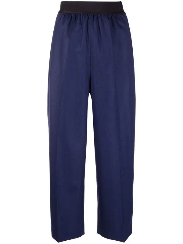 Stella McCartney Wide-leg Cropped Trousers - Blue