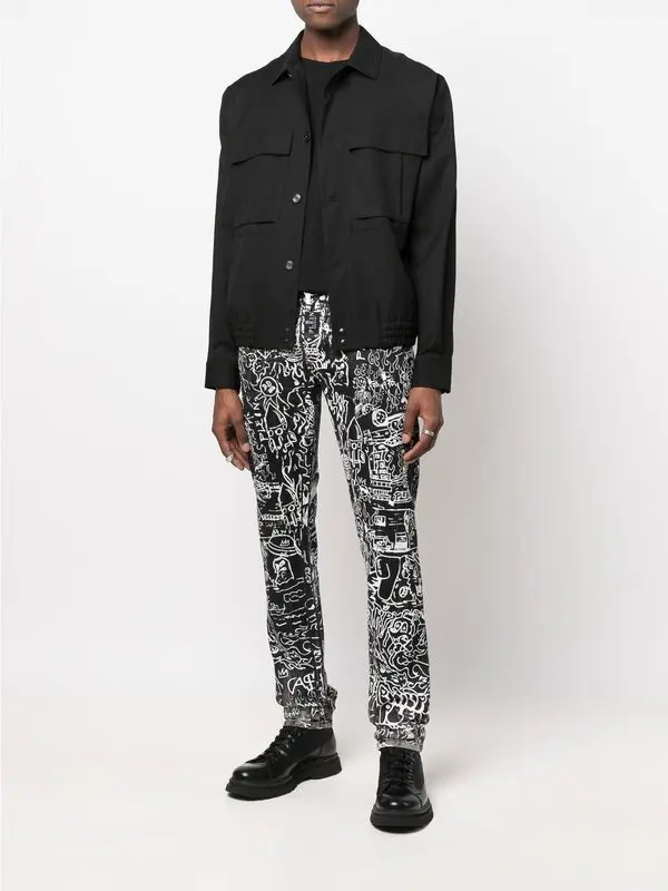 Philipp Plein All-over Graphic-print Jeans