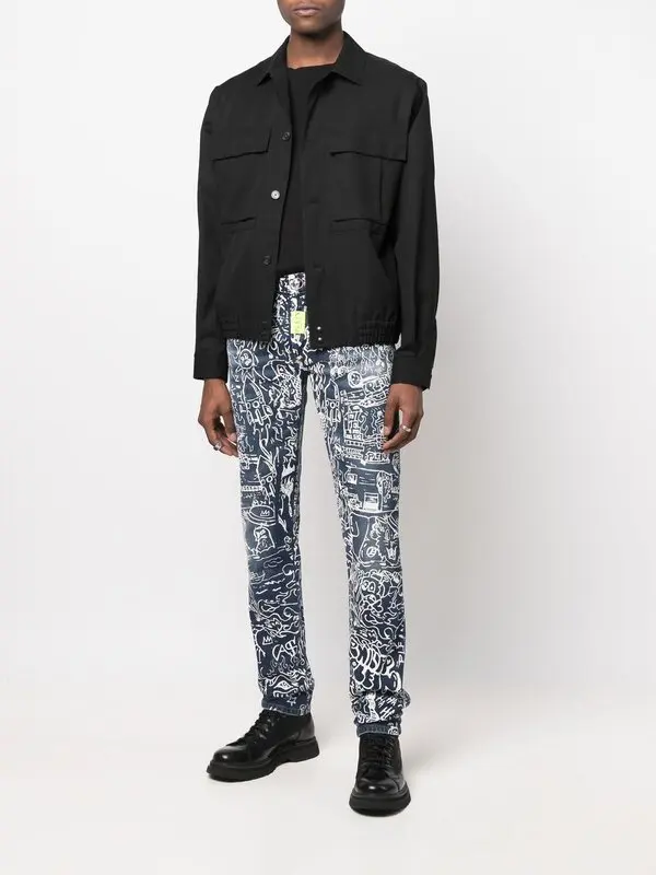 Philipp Plein All-over Graphic-print Jeans