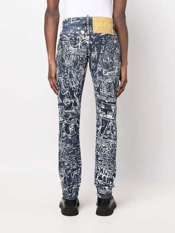 Philipp Plein All-over Graphic-print Jeans