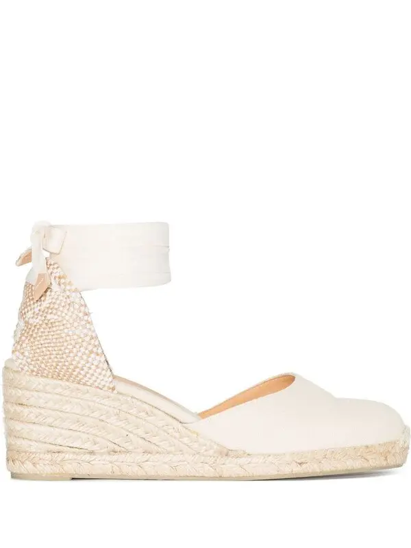 CastaÑer Carina Lace-up Espadrille Wedges - Neutrals