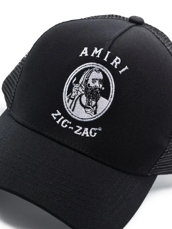 Amiri X Zig-Zag Trucker Hat - Black | Editorialist