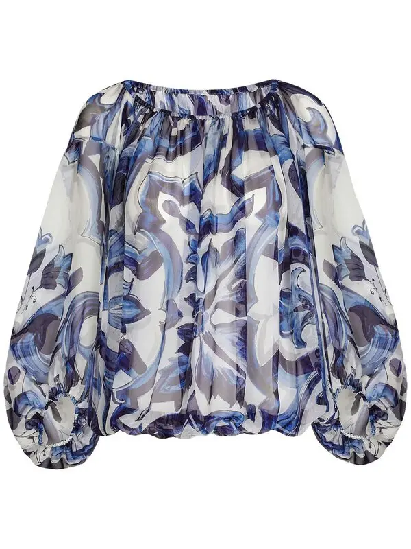 Dolce & Gabbana Majolica Print Blouse