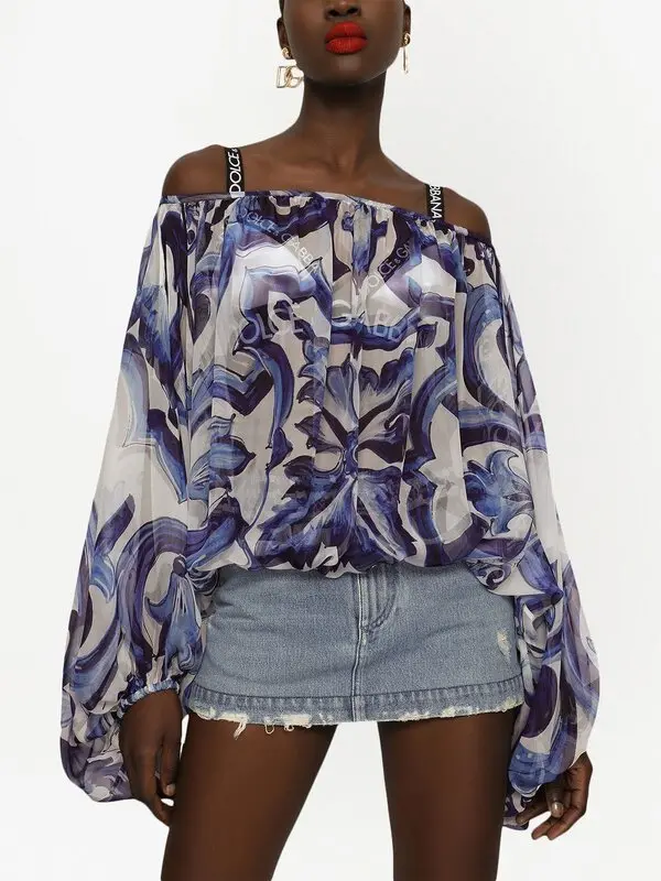 Dolce & Gabbana Majolica Print Blouse