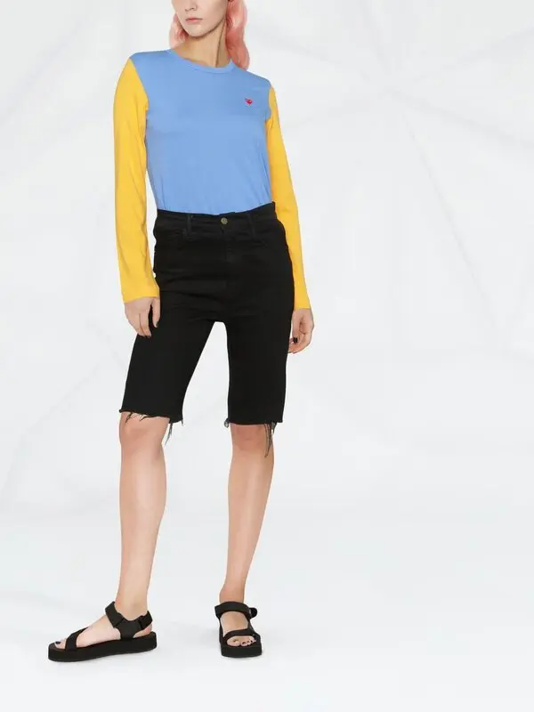 Play Comme Des Garcon Two-tone Sweater - Blue
