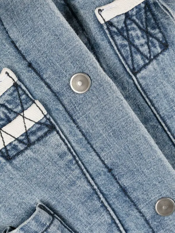 DIESEL® Sleeveless Denim Dress With Cargo Pockets