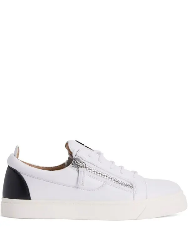 GIUSEPPE ZANOTTI Frankie Double-zip Low-top Sneakers - White