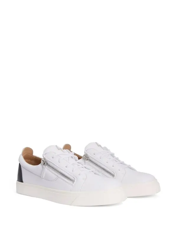 GIUSEPPE ZANOTTI Frankie Double-zip Low-top Sneakers - White