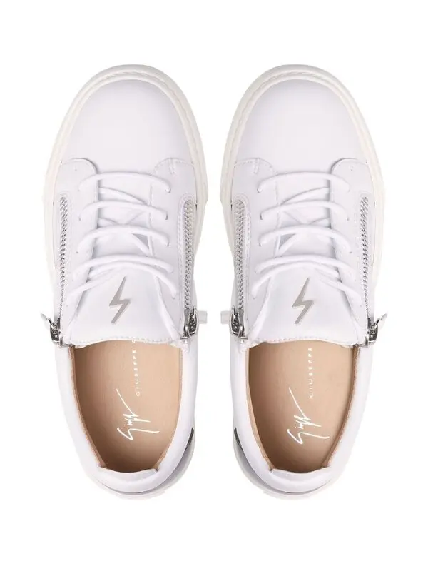 GIUSEPPE ZANOTTI Frankie Double-zip Low-top Sneakers - White