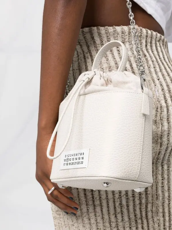 MAISON MARGIELA Small 5ac Bucket Bag - Neutrals