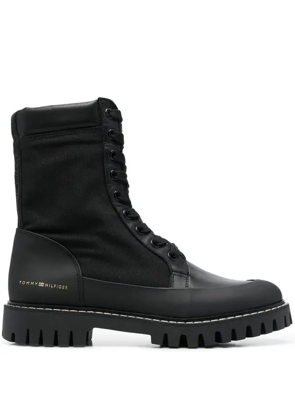 Tommy Hilfiger Logo-stamp Lace-up Boots