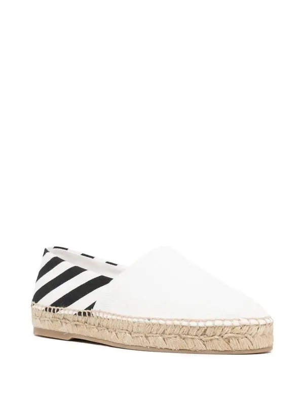 Off-White Diag-stripe Espadrilles - White