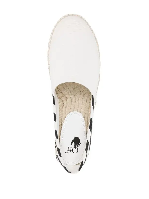 Off-White Diag-stripe Espadrilles - White