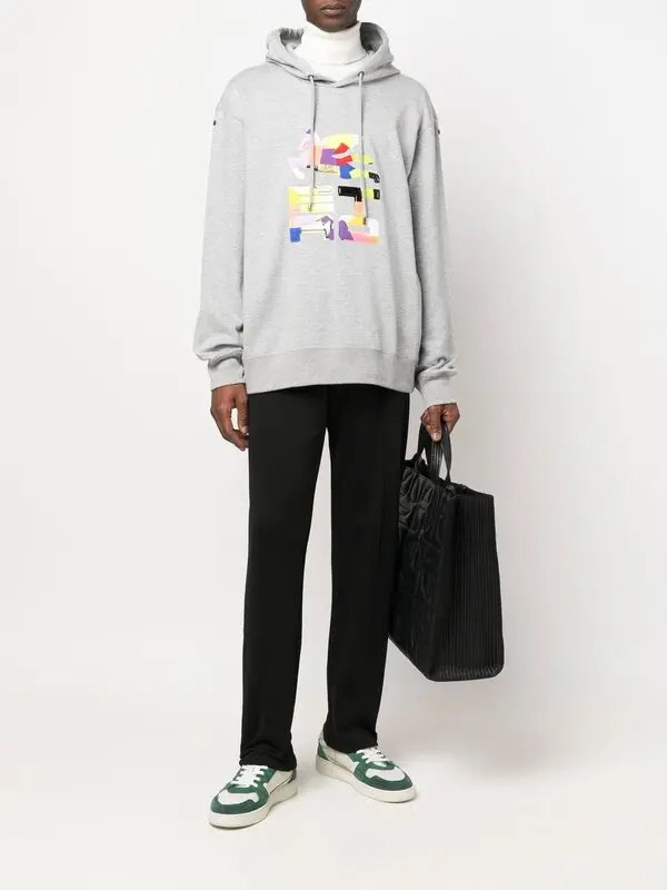 Etro Patchwork Logo-print Rib-trimmed Hoodie