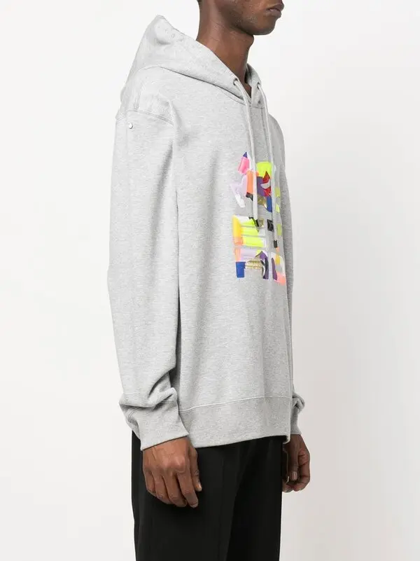 Etro Patchwork Logo-print Rib-trimmed Hoodie