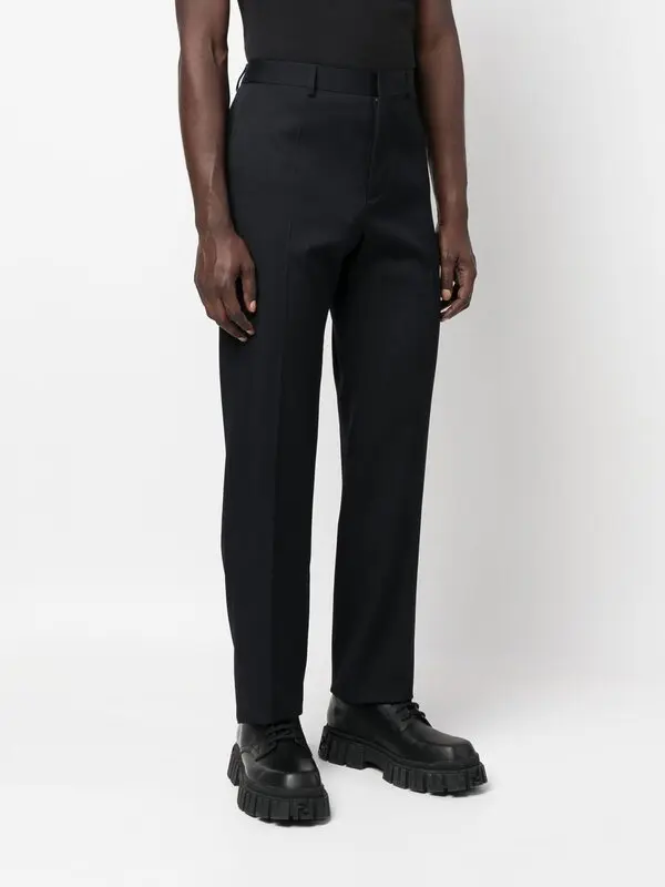Valentino Garavani Pressed-crease Tailored Trousers - Blue