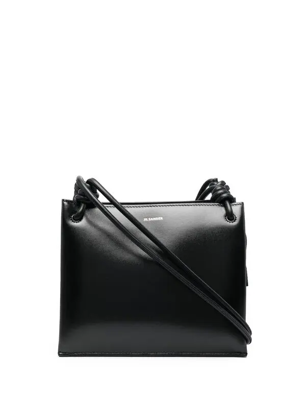 JIL SANDER Small Giro Leather Crossbody Bag - Black