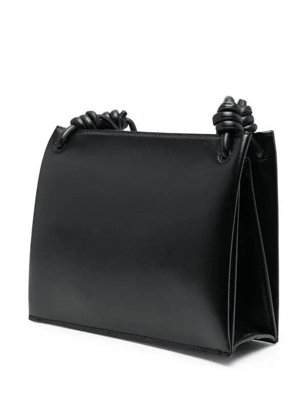 JIL SANDER Small Giro Leather Crossbody Bag - Black