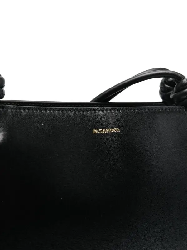 JIL SANDER Small Giro Leather Crossbody Bag - Black